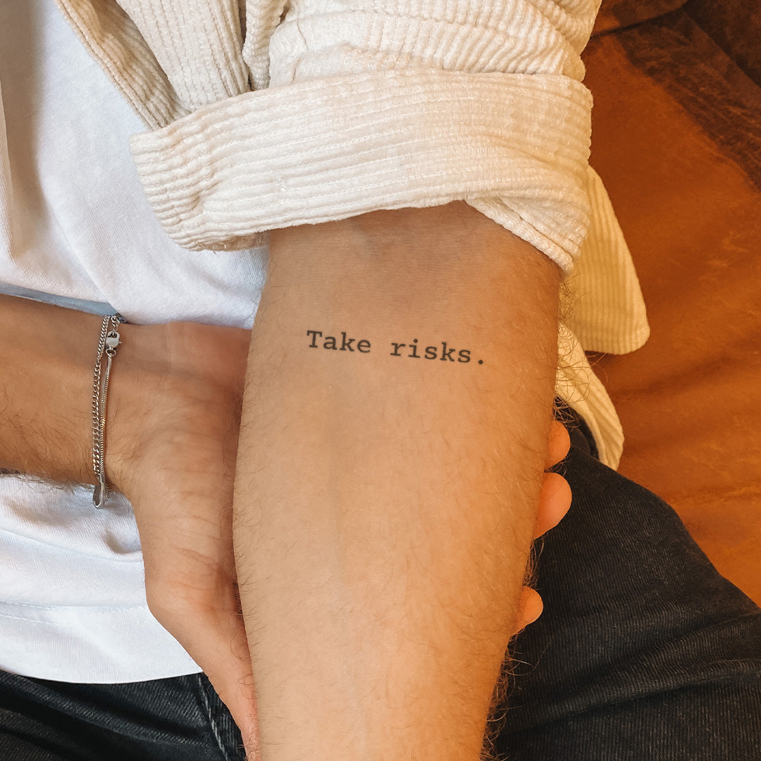 Take risks | Tatouage temporaire 2 semaines | encreur – Inkster